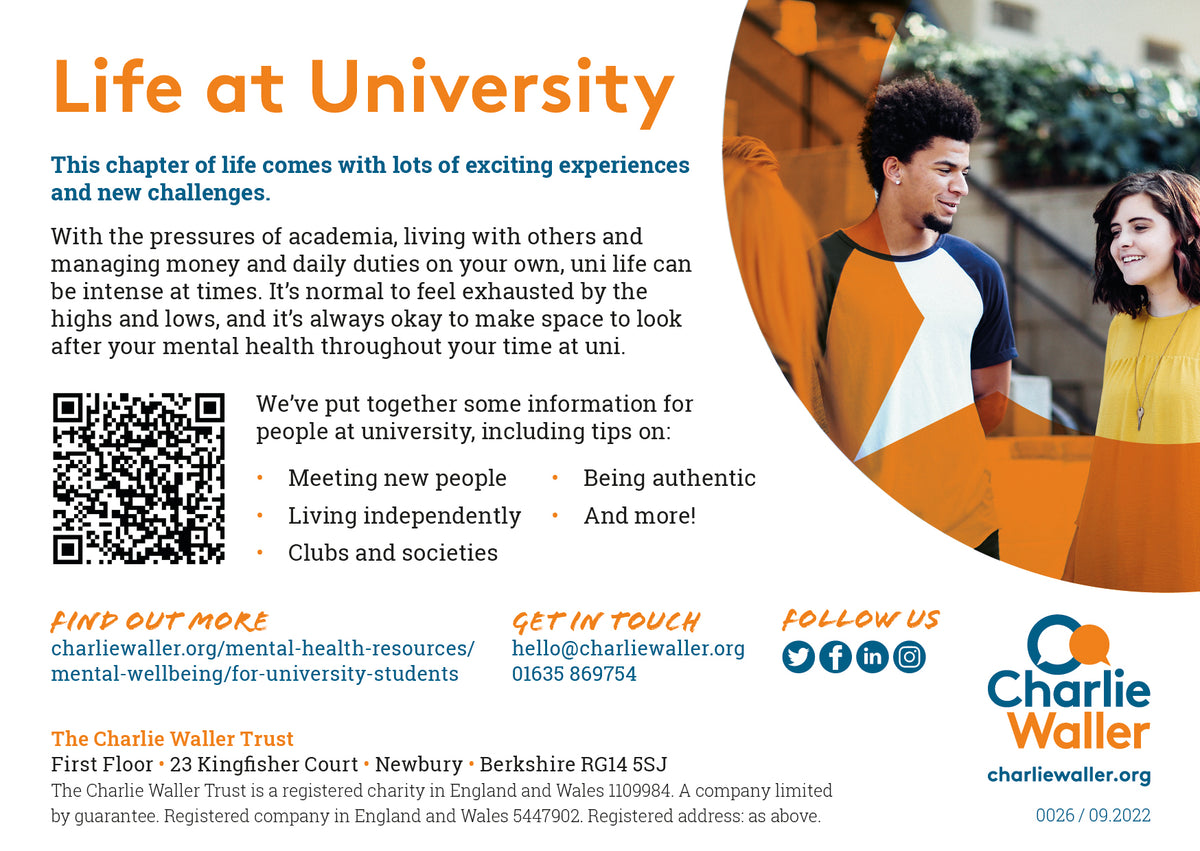 Life at university postcards (pack of 5) – Charlie Waller Trust shop